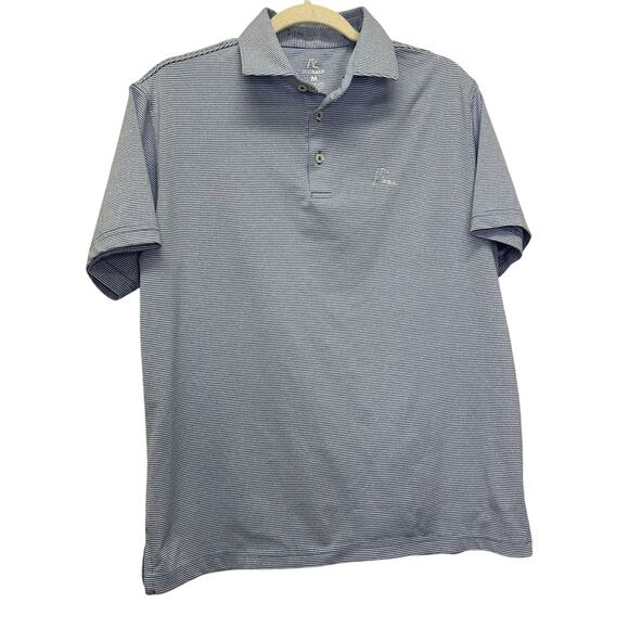 Rhoback | Shirts | Rhoback Mens Blue Striped Polo Shirt Size M Premium ...